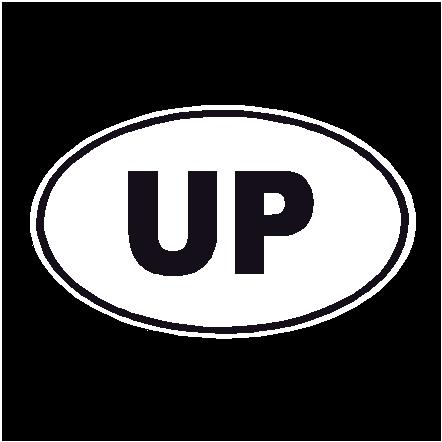 Up Oval Decal - Pro Sport Stickers