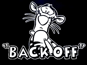 Tigger Back Off Decal Sticker - Pro Sport Stickers