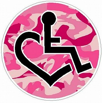 3E LOVE camo pink circular sticker - Pro Sport Stickers