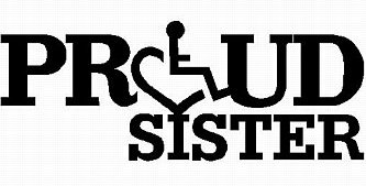 3E LOVE proud sister diecut vinyl decal - Pro Sport Stickers