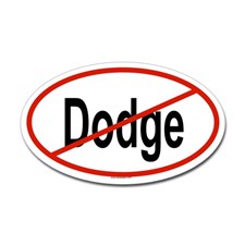 no dodge oval sticker - Pro Sport Stickers