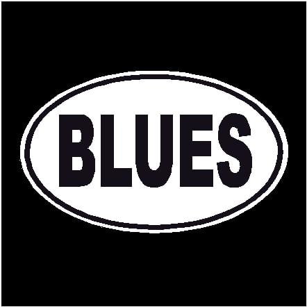 Blues Oval Decal - Pro Sport Stickers