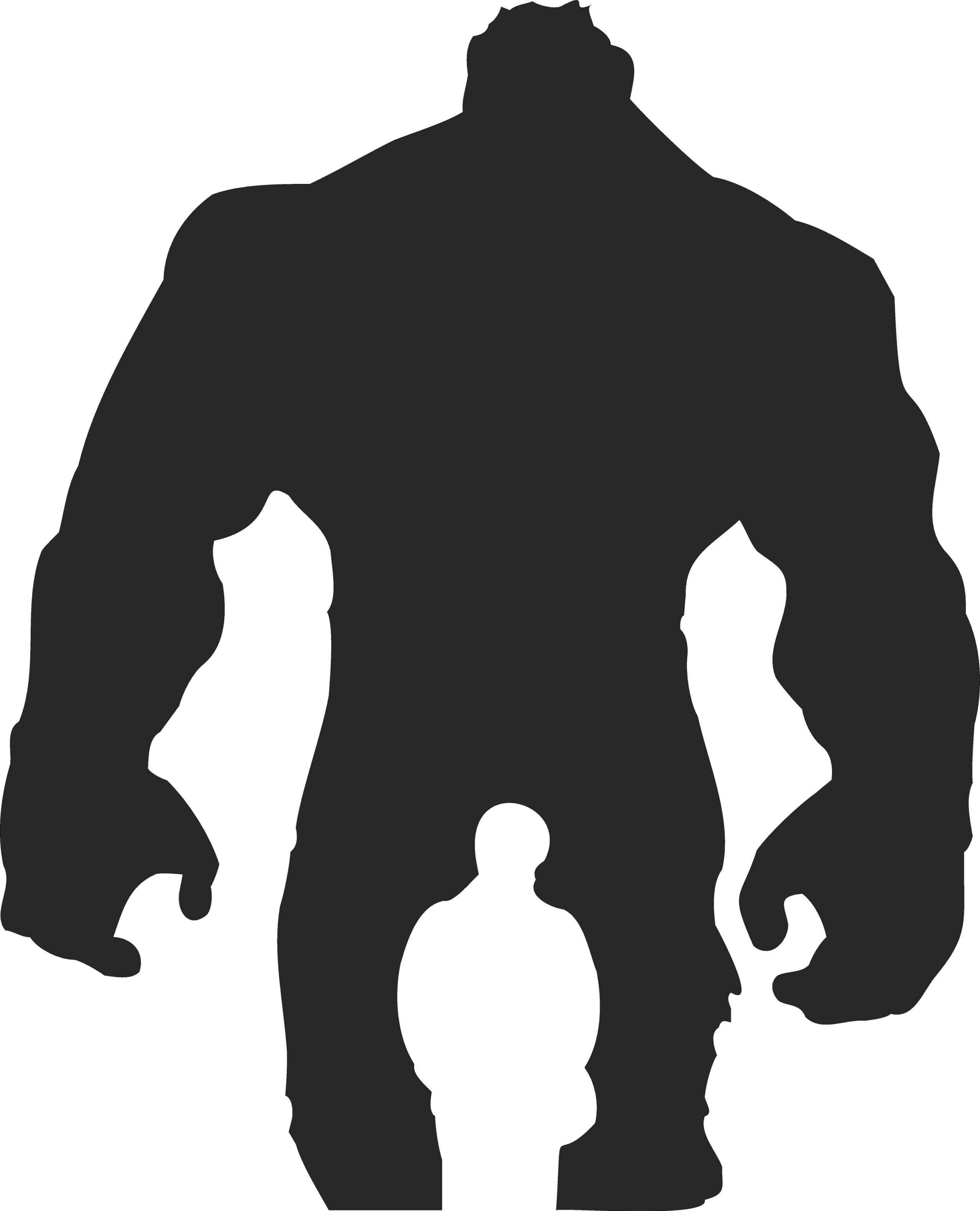 HULK SILOUETTE DIECUT CARTOON DECAL - Pro Sport Stickers