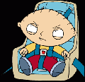stewie mad car seat family guy sticker - Pro Sport Stickers
