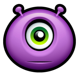 Alien Sticker one eye purple head - Pro Sport Stickers