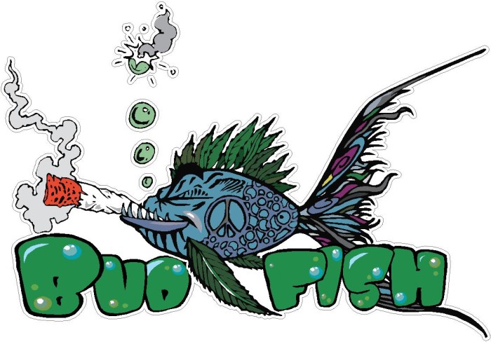 bud_fish weed sticker - Pro Sport Stickers