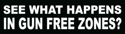 See What Happens In Gun Free Zones Bumper Sticker - Pro Sport Stickers