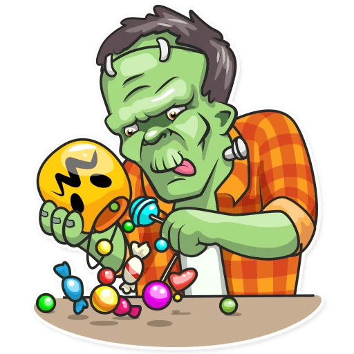 franky the monster_cartoon sticker 20 - Pro Sport Stickers