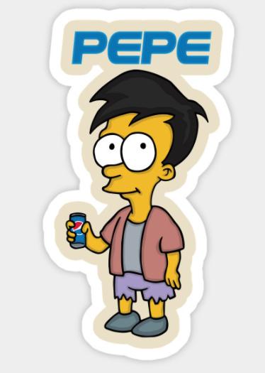 Simpson Pepe - Homer's Little Brother Sticker - Pro Sport Stickers Simpson Pepe - Homer's Little Brother Sticker - Pro Sport Stickers