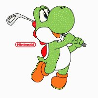 Mario Bros Yoshi Golf Logo - Pro Sport Stickers