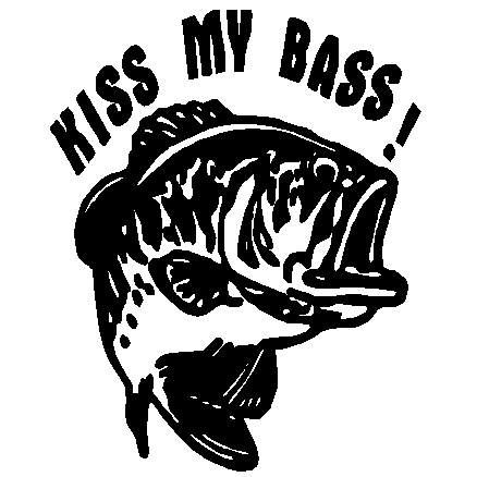 Kiss My Bass Decal - Pro Sport Stickers