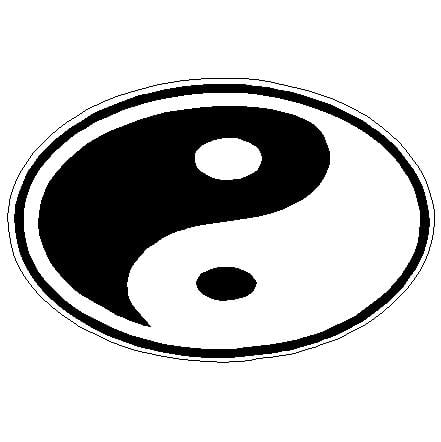Yin Yang Oval Decal – Pro Sport Stickers