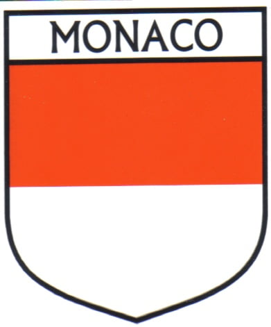 Monaco Flag Crest Decal Sticker - Pro Sport Stickers