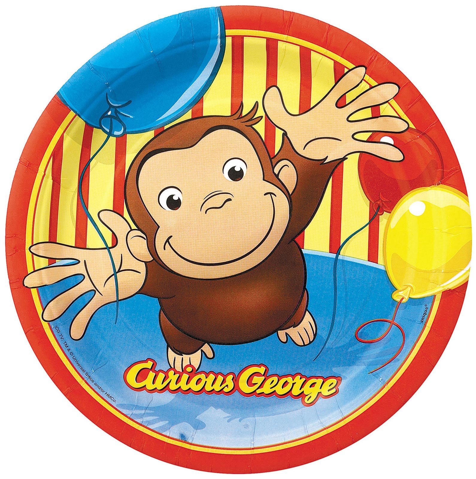 Curious George Circular Decal Pro Sport Stickers