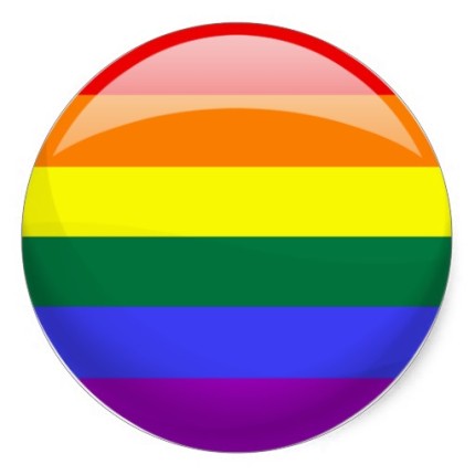 lgbt pride flag button like sticker - Pro Sport Stickers