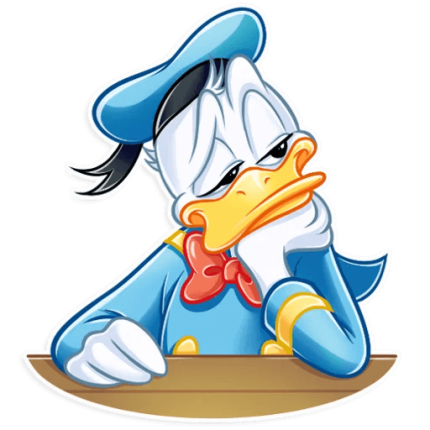 Donald Duck Sad Face