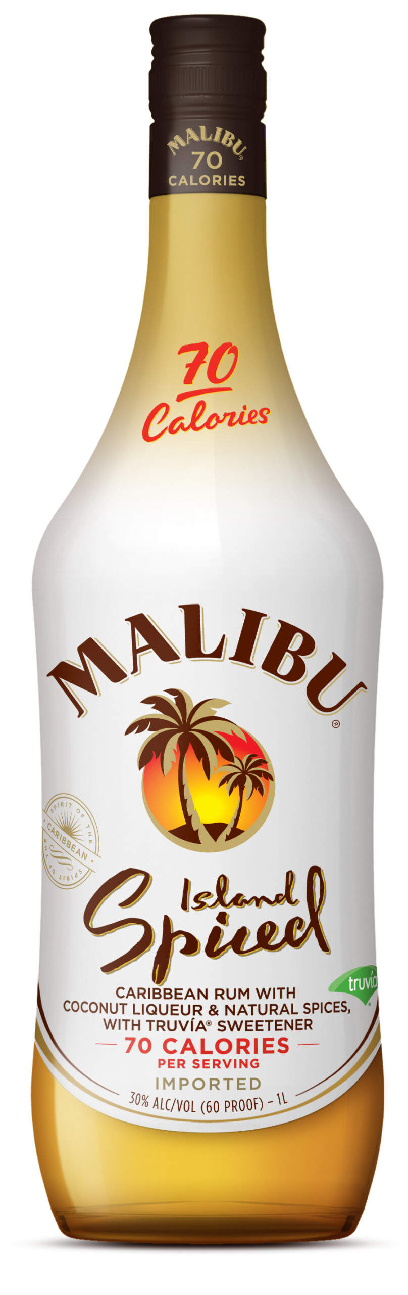 Malibu Island Spiced Rum Bottle Shaped Sticker - Pro Sport Stickers