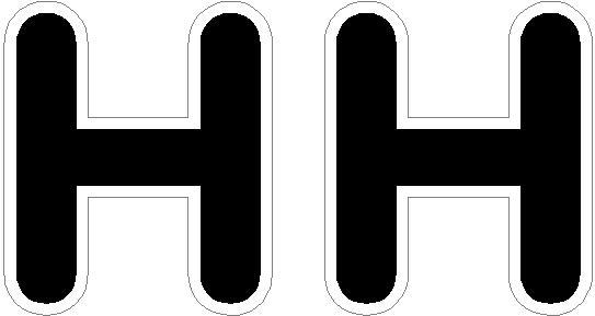 Letter H - Pro Sport Stickers